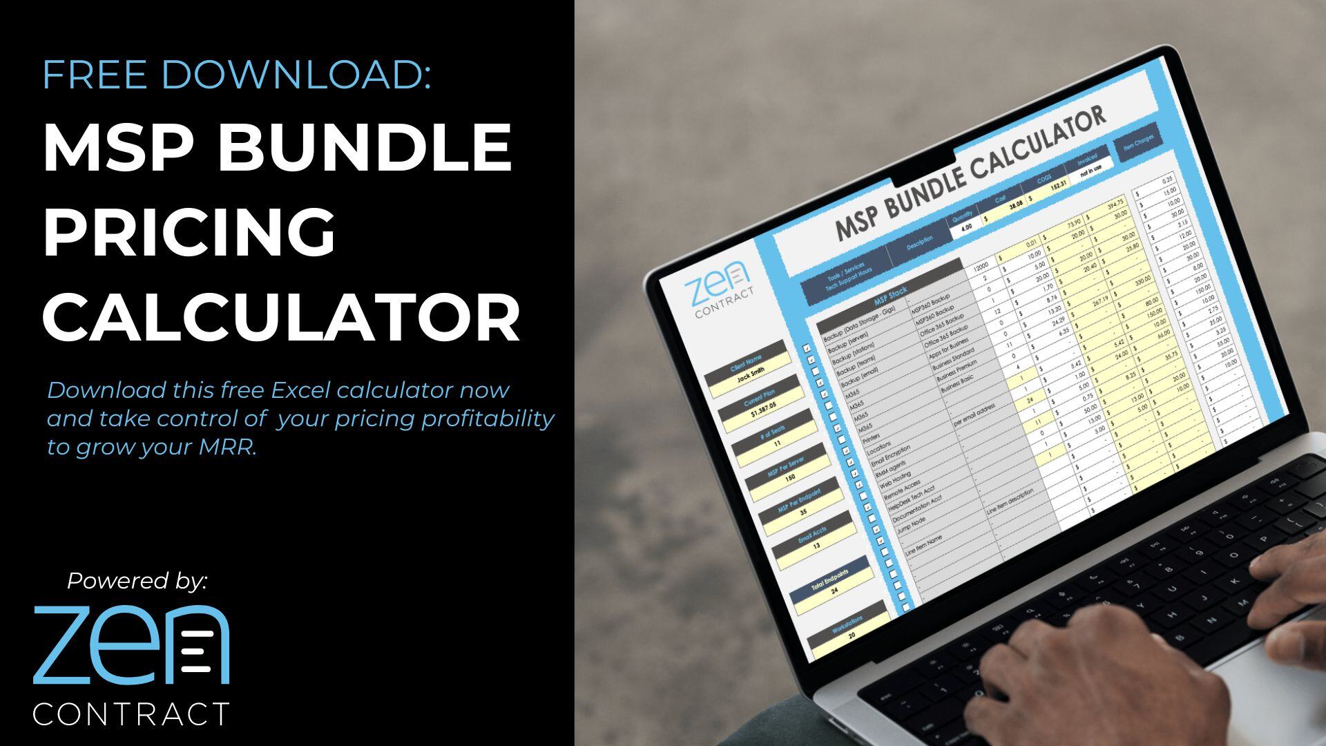 ZenContract MSP Bundle Pricing Profit Calculator